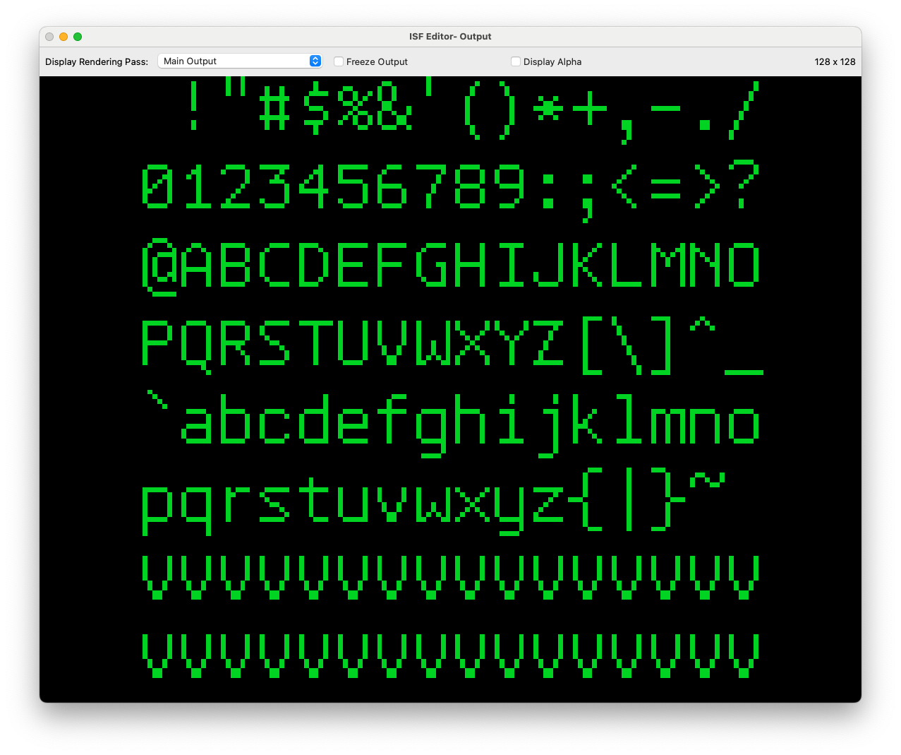 Some techniques for drawing text in GLSL — VDMX - MAC VJ SOFTWARE